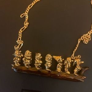 Disney | Jewelry | Disney Couture Seven Dwarves Gold Necklace | Poshmark